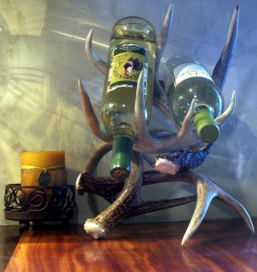 Antler Wine Rack - 2 Bottle- Antler Gift - Montana Antler Works